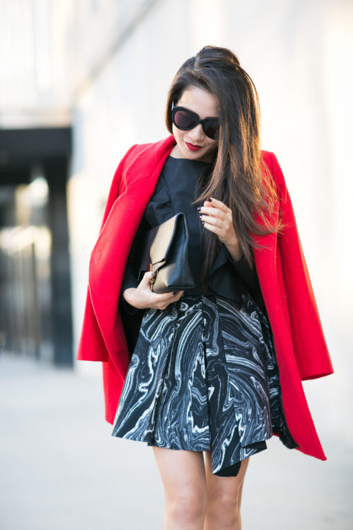 LA Winter :: Oversized ruffles & Nude sandals - Wendy's Lookbook