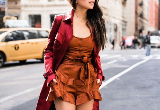 Spring Colors :: Red coat & Ruffle shorts - Wendy's Lookbook